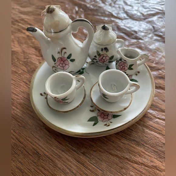 Toys | 1 Piece Vintage Miniature Porcelain Tea Set Doll Tea Set | Poshmark